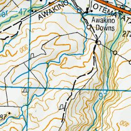 Awakino Downs, Canterbury - NZ Topo Map