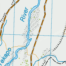 Tekapo River, Canterbury - NZ Topo Map