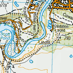 Tekapo River, Canterbury - NZ Topo Map