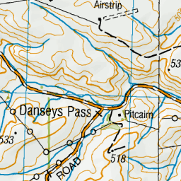 Danseys Pass, Canterbury - NZ Topo Map