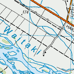 Waitaki River, Canterbury - NZ Topo Map