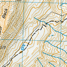 Razor Back, Canterbury - NZ Topo Map