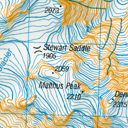 Dennistoun Peak, West Coast - NZ Topo Map