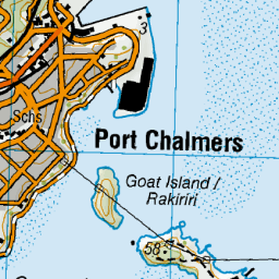 Port Chalmers, Otago - NZ Topo Map