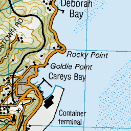 Careys Bay, Otago - NZ Topo Map