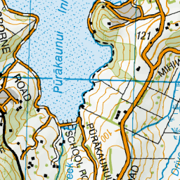 Purakaunui Inlet, Otago - NZ Topo Map