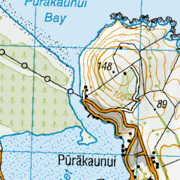 Purakaunui Bay, Otago - NZ Topo Map