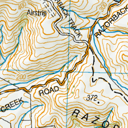 Razorback Track, Otago - NZ Topo Map