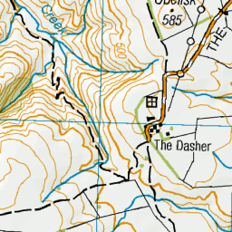 The Dasher, Otago - NZ Topo Map