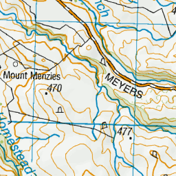 Mount Menzies, Canterbury - NZ Topo Map