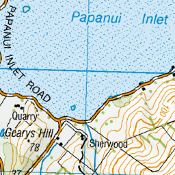 Papanui Inlet, Otago - NZ Topo Map