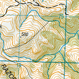 RAZORBACK RANGE, Otago - NZ Topo Map