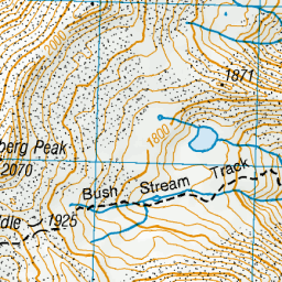 Stag Saddle, Canterbury - NZ Topo Map