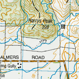 Harrys Peak, Otago - NZ Topo Map