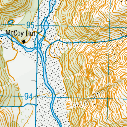 McCoy Hut, Canterbury - NZ Topo Map
