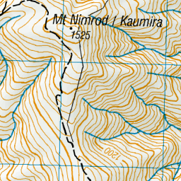 Mount Nimrod/Kaumira, Canterbury - NZ Topo Map