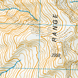 SINCLAIR RANGE, Canterbury - NZ Topo Map