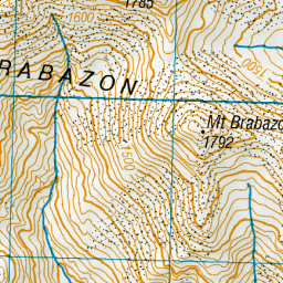 BRABAZON RANGE, Canterbury - NZ Topo Map