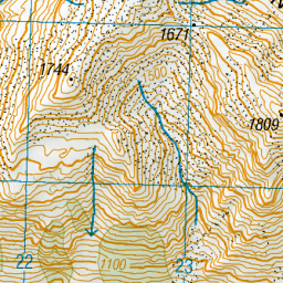 BLACK MOUNTAIN RANGE, Canterbury - NZ Topo Map