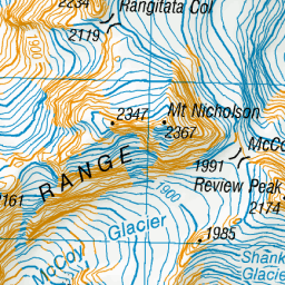 Mount Nicholson, Canterbury - NZ Topo Map
