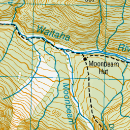Waitaha River, West Coast - NZ Topo Map