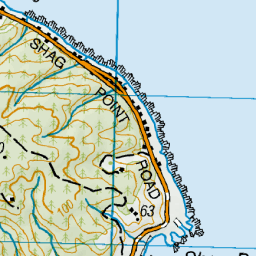 Shag Point/Matakaea, Otago - NZ Topo Map