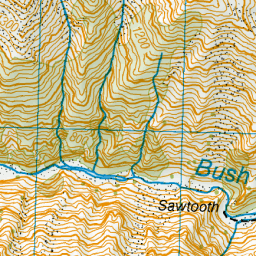 Bush Stream, Canterbury - NZ Topo Map