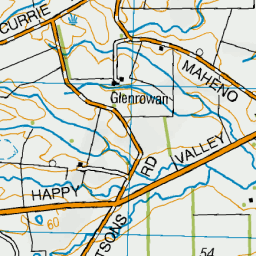 Glenrowan, Otago - NZ Topo Map