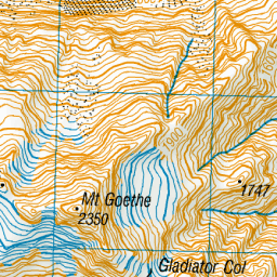 Mount Goethe, Canterbury - NZ Topo Map