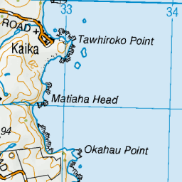 Okahau Point, Otago - NZ Topo Map