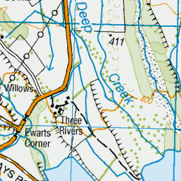 Three Rivers, Canterbury - NZ Topo Map