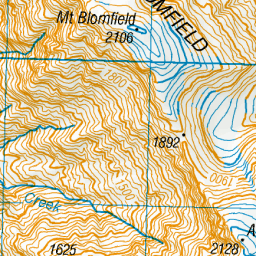 BLOOMFIELD RANGE, West Coast - NZ Topo Map
