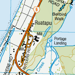 Shanghai Bay, West Coast - NZ Topo Map