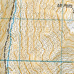 Mount Potts, Canterbury - NZ Topo Map