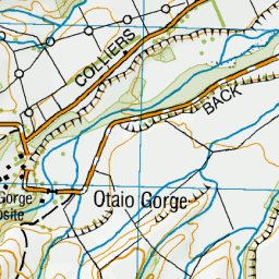 Otaio Gorge, Canterbury - NZ Topo Map