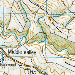 Middle Valley, Canterbury - NZ Topo Map