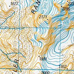 BUTLER RANGE, Canterbury - NZ Topo Map