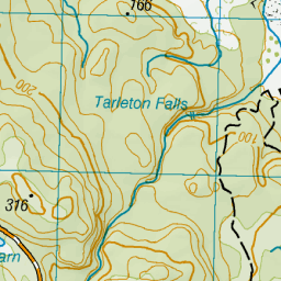 Tarleton Falls, West Coast - NZ Topo Map
