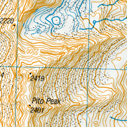 Pito Peak, Canterbury - NZ Topo Map