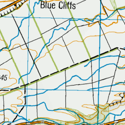 Blue Cliffs, Canterbury - NZ Topo Map