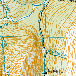 Neave Hut, West Coast - NZ Topo Map