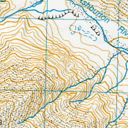 South Branch Ashburton River/Hakatere, Canterbury - NZ Topo Map