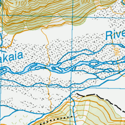 Rakaia River, Canterbury - NZ Topo Map
