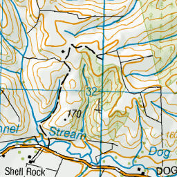 Shell Rock, Canterbury - NZ Topo Map
