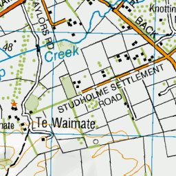 Te Waimate, Canterbury - NZ Topo Map
