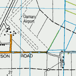 Oamaru Airport, Otago - NZ Topo Map