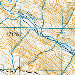 Cameron River, Canterbury - NZ Topo Map