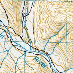 Orari River, Canterbury - NZ Topo Map