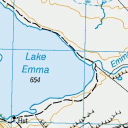 Lake Emma, Canterbury - NZ Topo Map