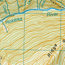 Hokitika River, West Coast - NZ Topo Map